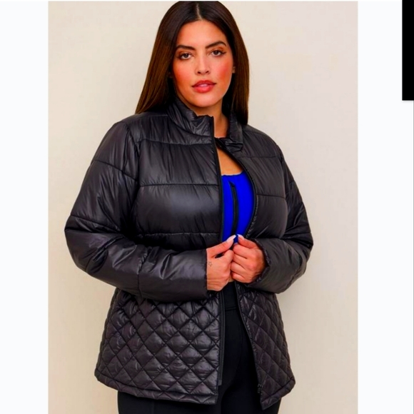 torrid | Jackets & Coats | Torrid Quilted Nylon Peplum Packable Puffer ...